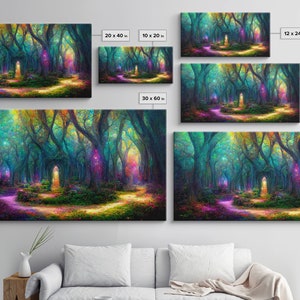 Fantasy Wall Art Canvas Print Magical Forest Fantasy - Etsy