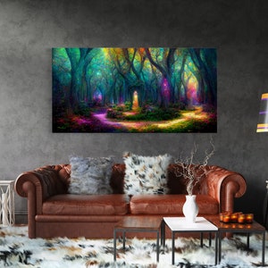 Fantasy Wall Art Canvas Print Magical Forest Fantasy - Etsy