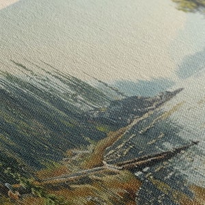 Redfish Lake Idaho Framed Canvas Print, Lake House Decor, Panoramic ...