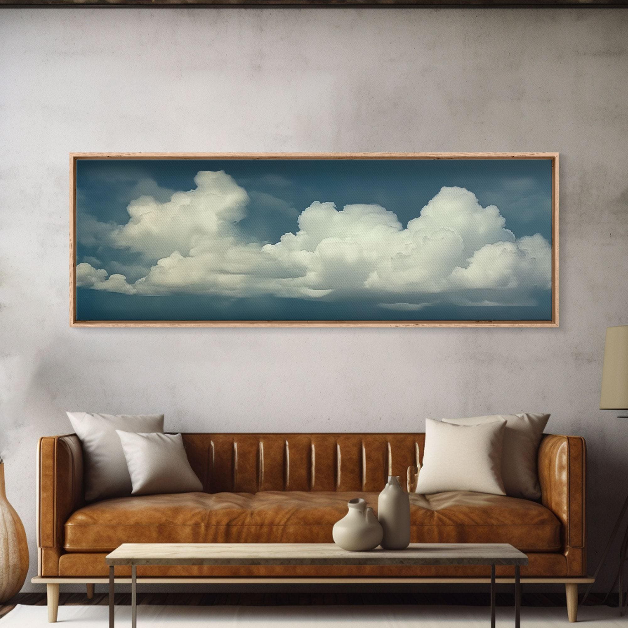 A Cloudy Day - Wide Format Clouds Wall Art - Panoramic Print - Framed ...