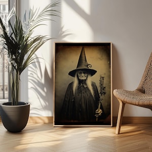The Old Witch Portrait, Witchy Art, Portrait of a Victorian Witch ...