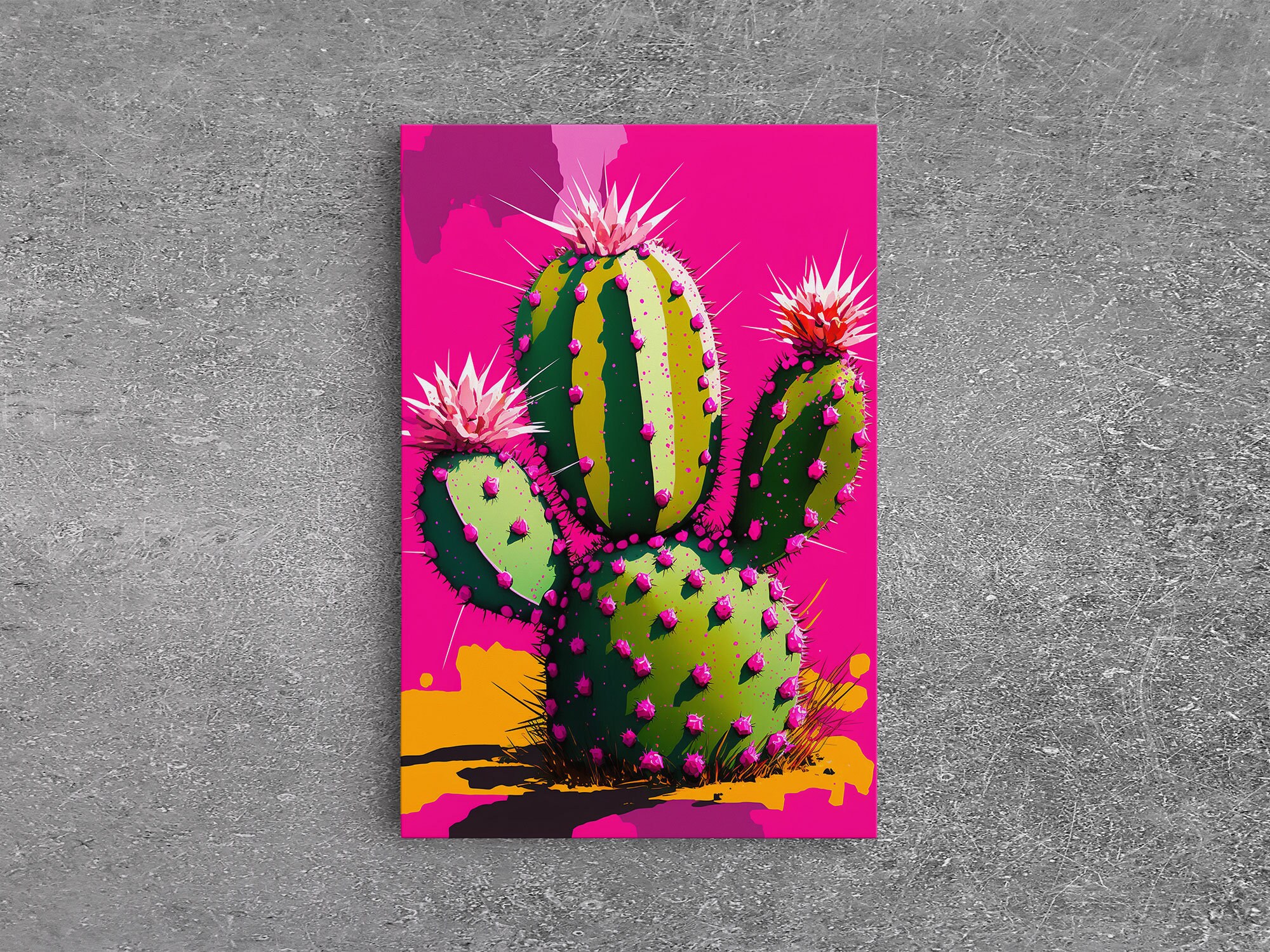 Cactus Print Cactus Wall Art Cactus Decor Modern Desert - Etsy