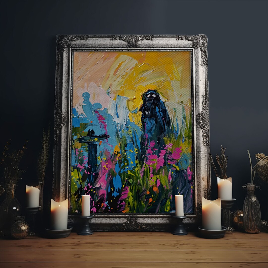Halloween Ghost Bride Framed Canvas Print, Unique Spooky Decor, Living ...