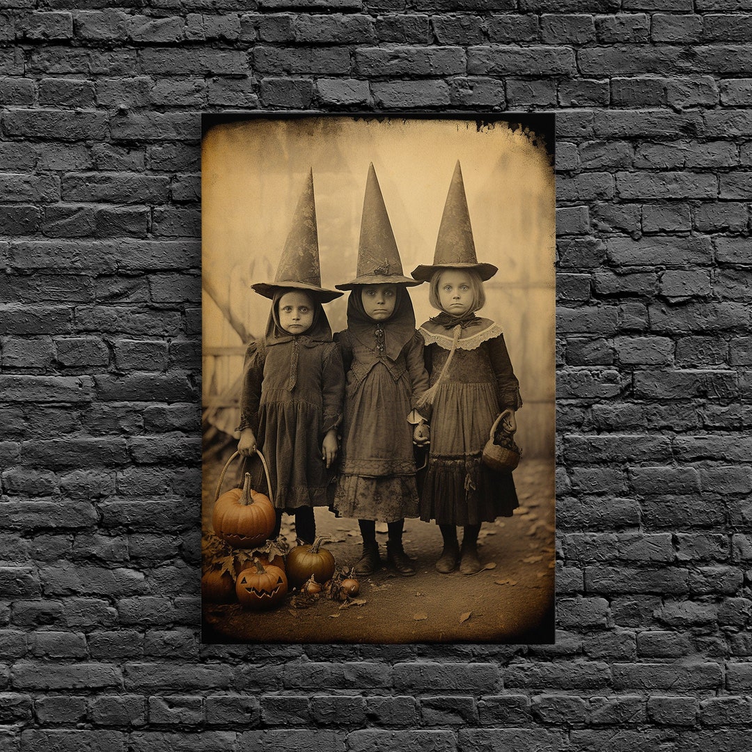 Witch Halloween Spooky Art Print Vintage Photograph Black - Etsy
