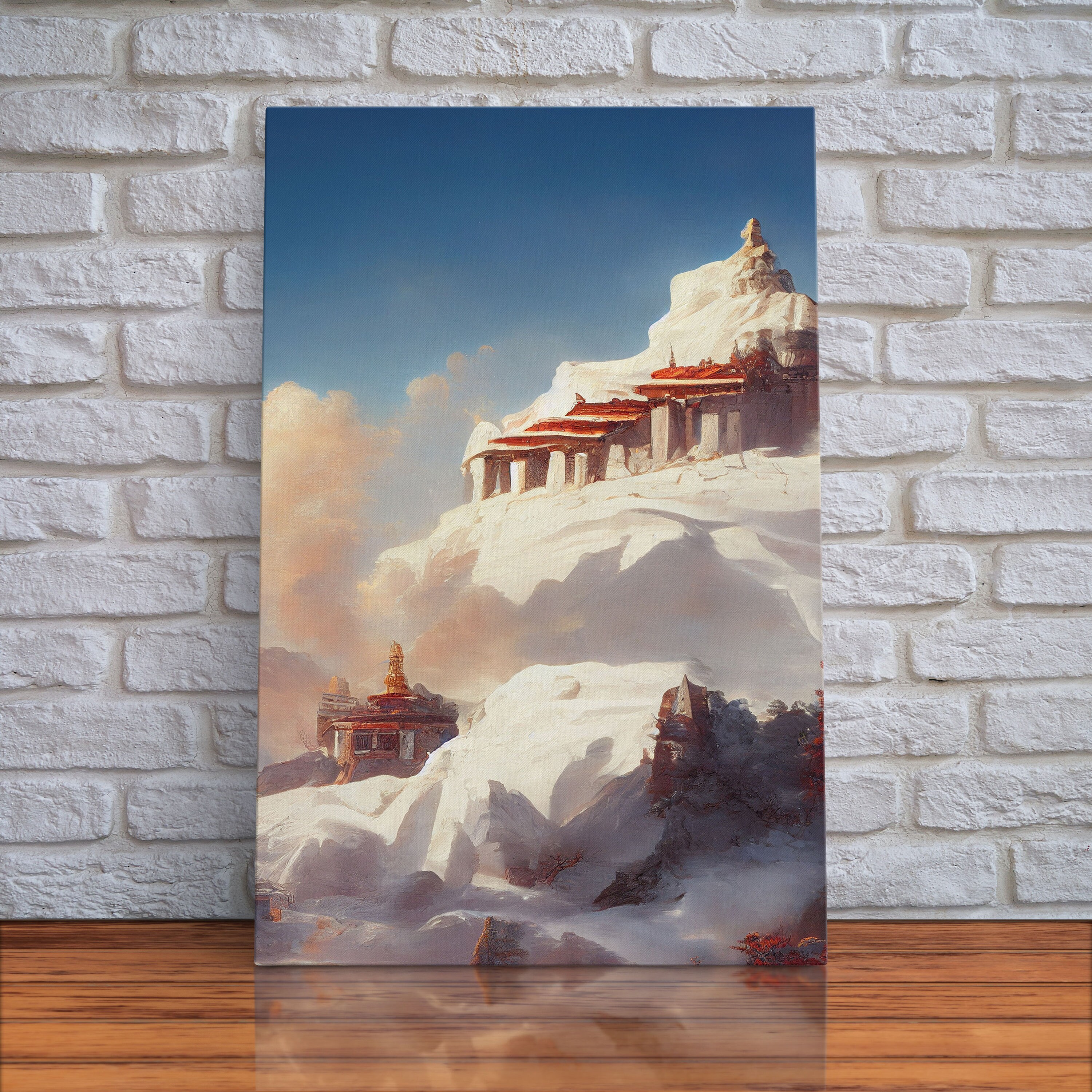 Buddhist Temple Wall Art Canvas Print Abstract Tibetan - Etsy