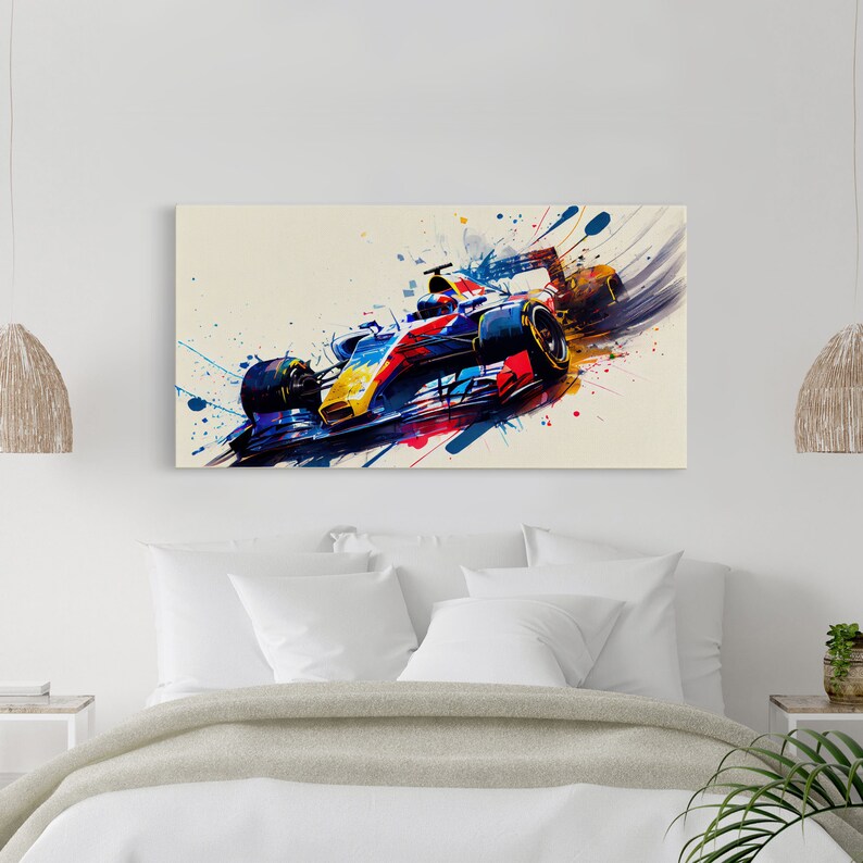 Graffiti Art Formula One F1 Race Car Splatter Paint Art - Etsy