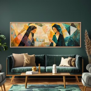 The Visitation Feast of the Virgin Mary | Framed Canvas Print Panoramic ...