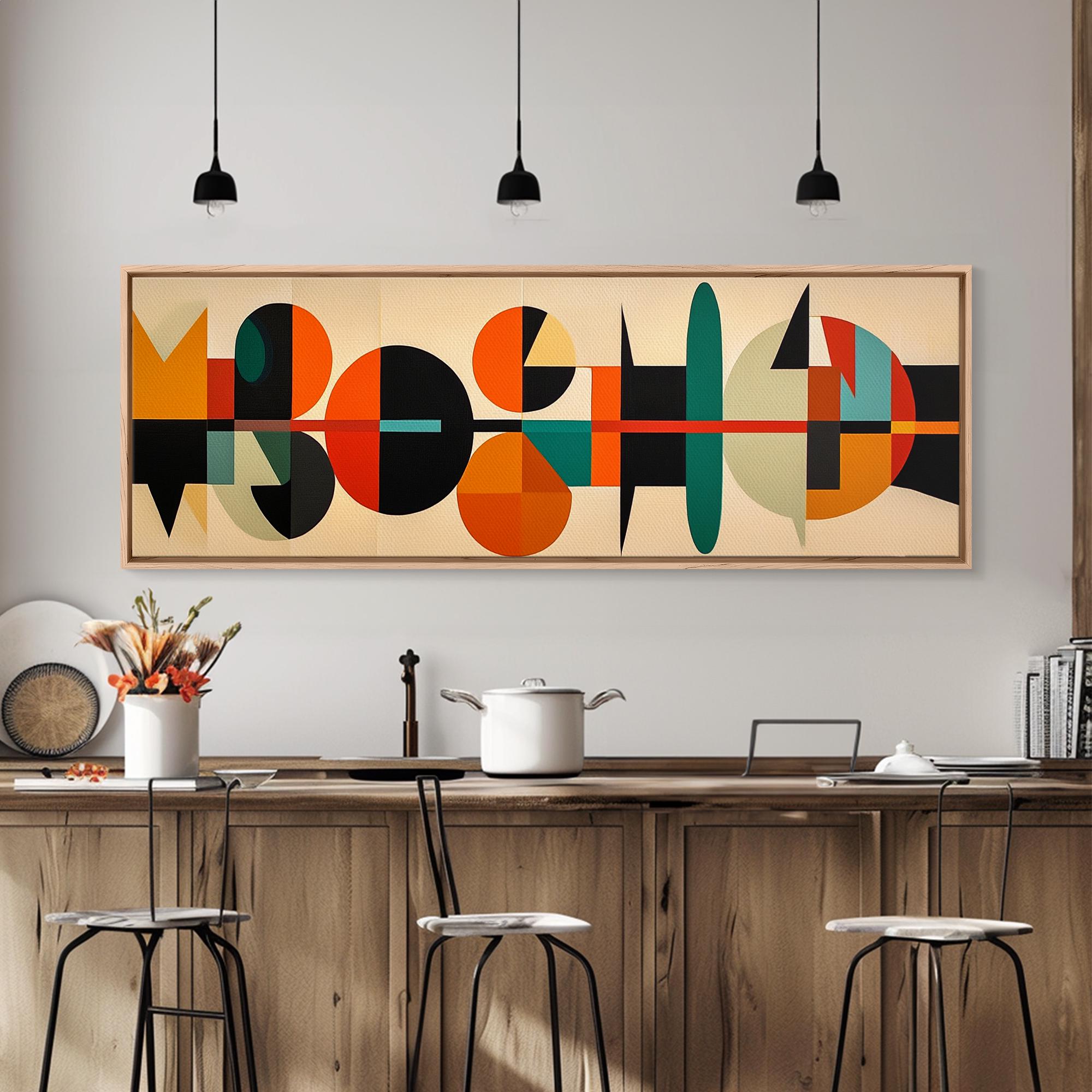 Mid-century Modern Abstract Geometric Pattern Wall Art, Canvas Print ...