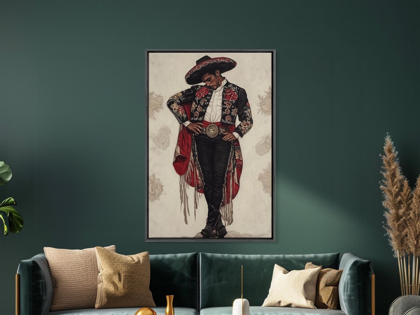 The Matador Oil Painting Canvas Print, Chicano Wall Art, Mexicano Decor ...