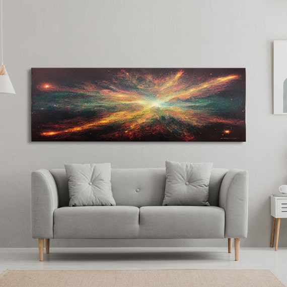 Galaxy Art Supernova Extra Large Wall Art Framed Panoramic - Etsy
