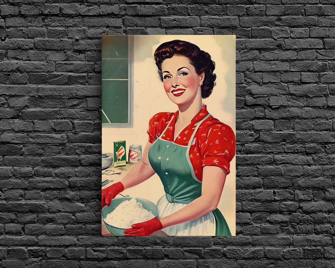 Retro 1950s Baking Advertisement, Home Maker, Kitchen Art, Framed ...