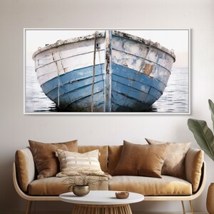 Boho Style Nautical Decor, Minimalist Art, Framed Canvas Print ...