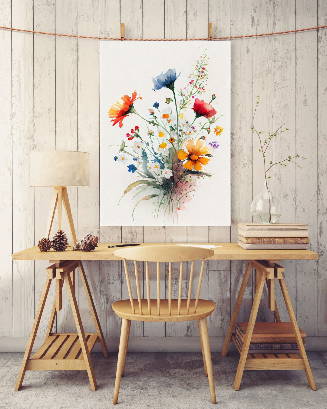 Colorful Wild Flowers, Wildflower Art, Floral Decor, Fine Art Poster ...