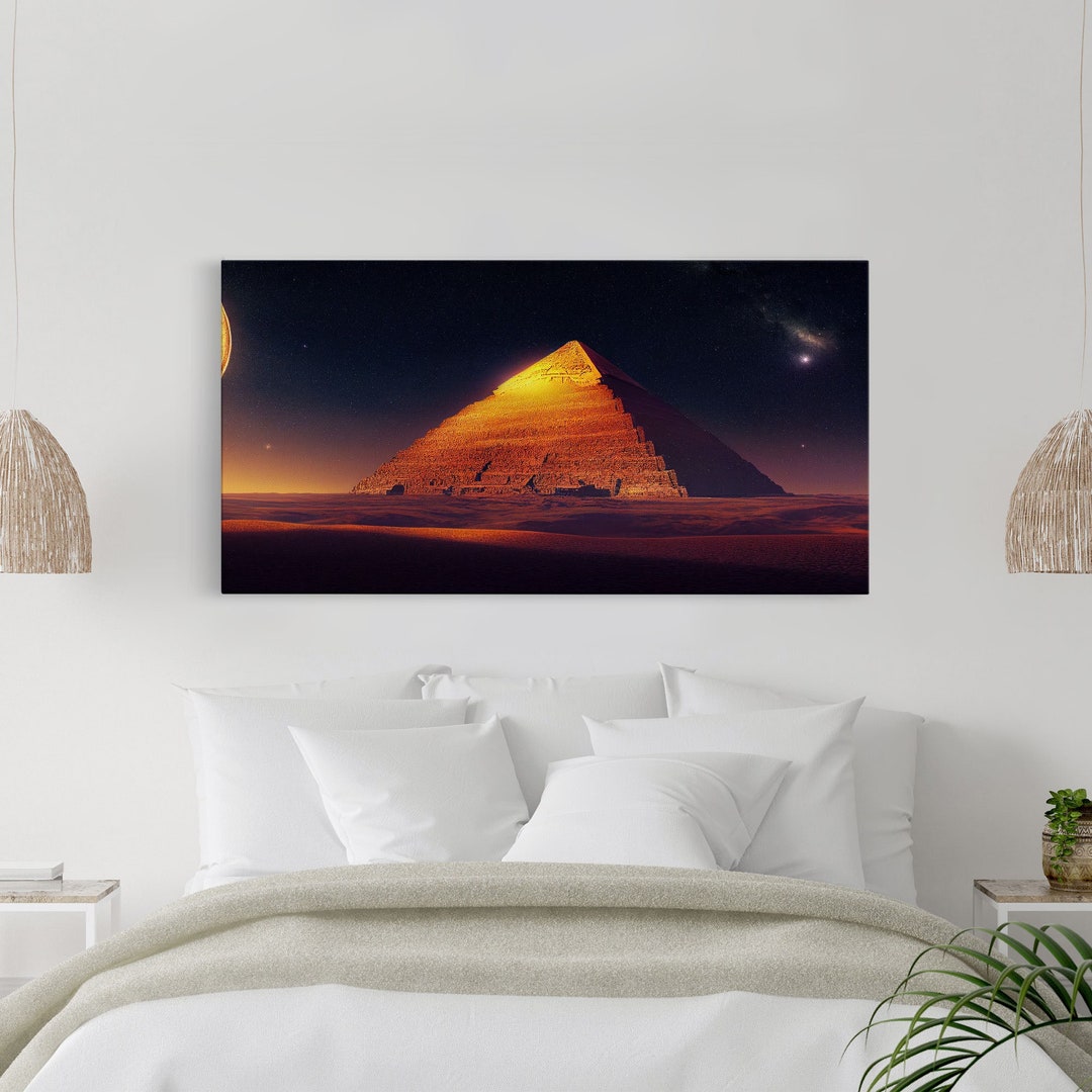Pyramid Wall Art Sands of Egypt Ready to Hang Canvas Print - Etsy