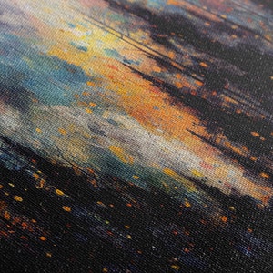 Forest Fire Abstract, Forest Landscape Wall Art, Framed Canvas Print ...