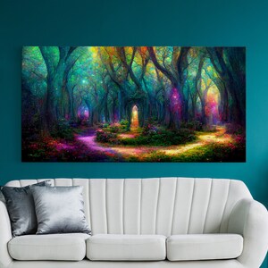Fantasy Wall Art Canvas Print Magical Forest Fantasy - Etsy