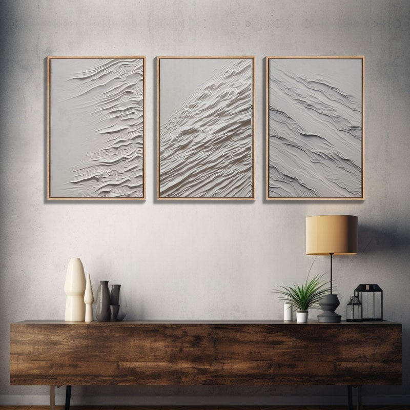 Neutral Textured Wall Art - Etsy