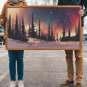 Snowfall in the Forest, Canvas Print, Winter Wall Art - Etsy