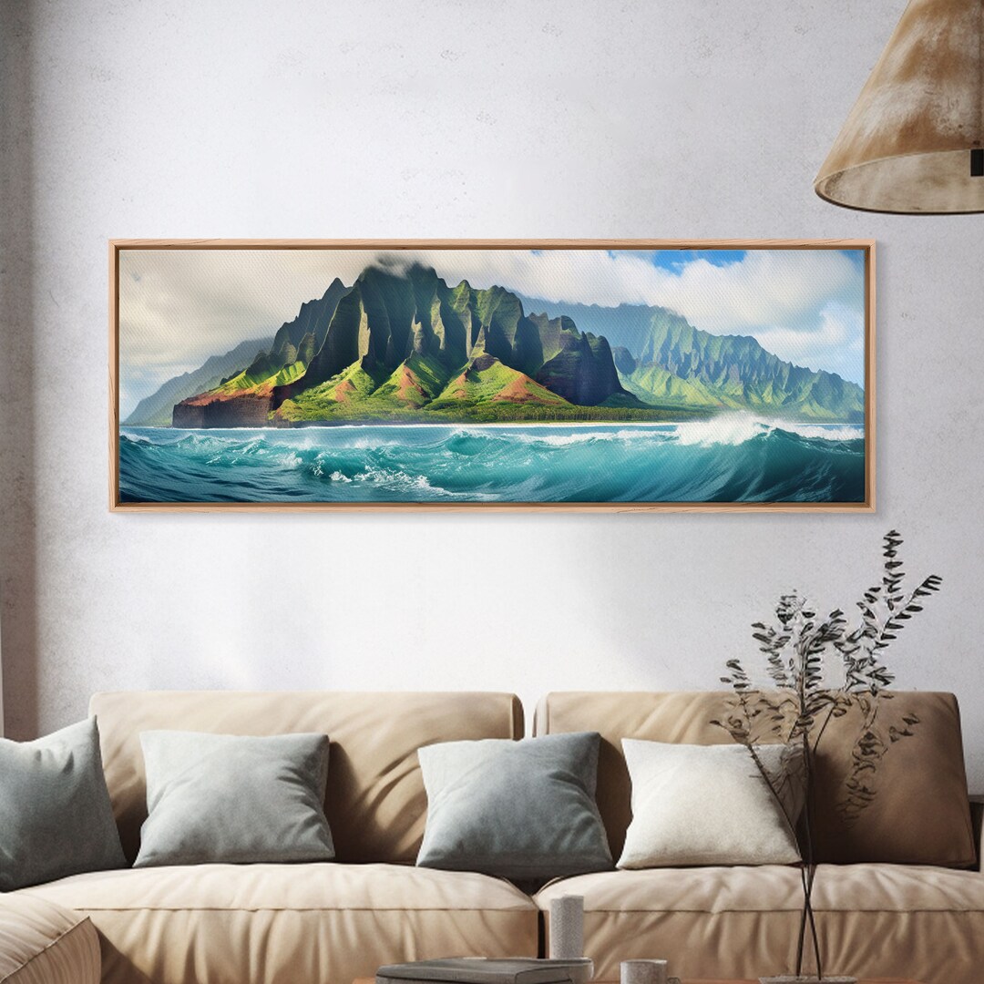 Panoramic Print of Na Pali Coast Hawaii Extra Large Wall Art, Panoramic ...