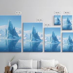 Iceberg Wall Art, Iceland Wall Art, Seascape Wall Print, Canvas Print ...