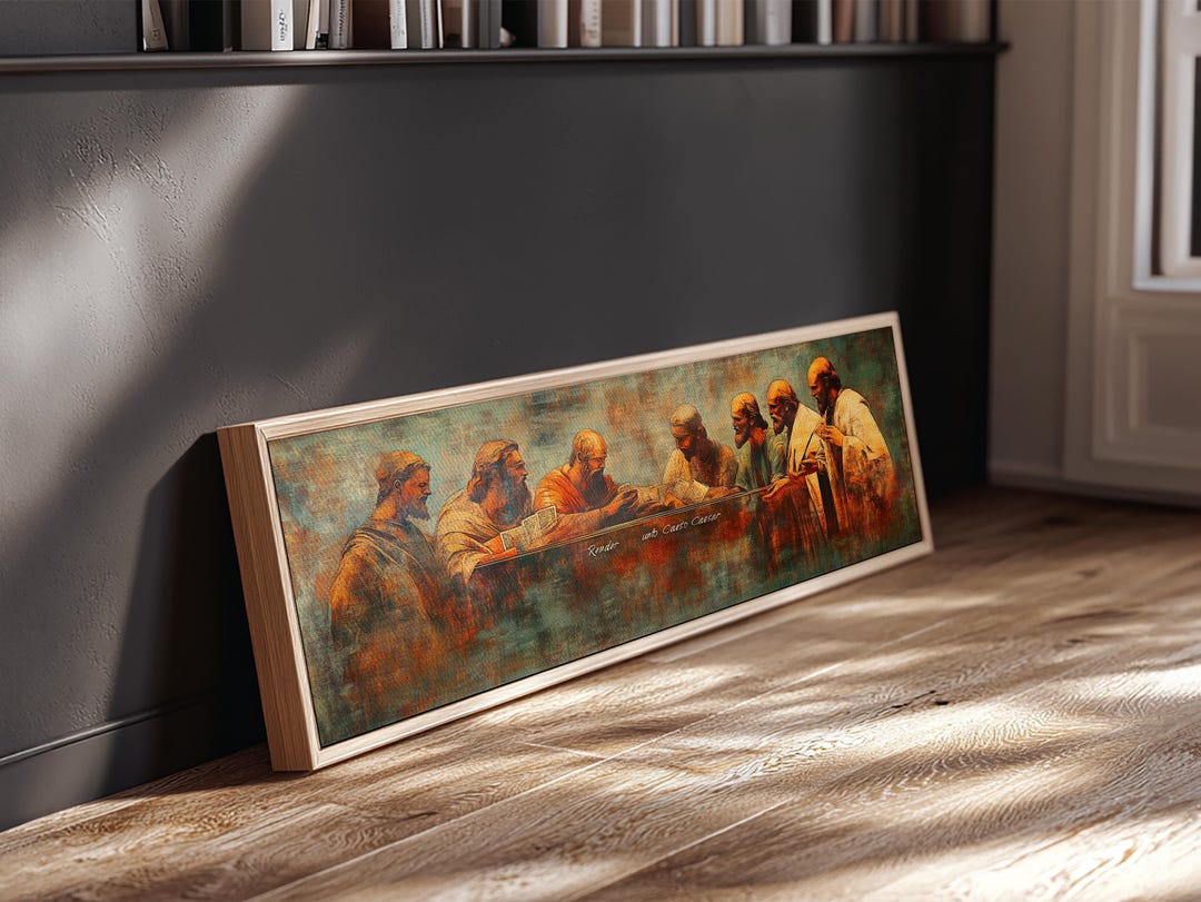 Render Unto Caesar the Tribute Money - Panoramic Canvas Framed ...