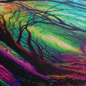 The Secret Grove, Fantasy Art, Pop Art Forest Landscape, Framed Canvas ...