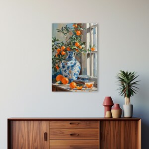Mediterranean Still Life Italian Style Art, Framed Canvas Print, Muted ...