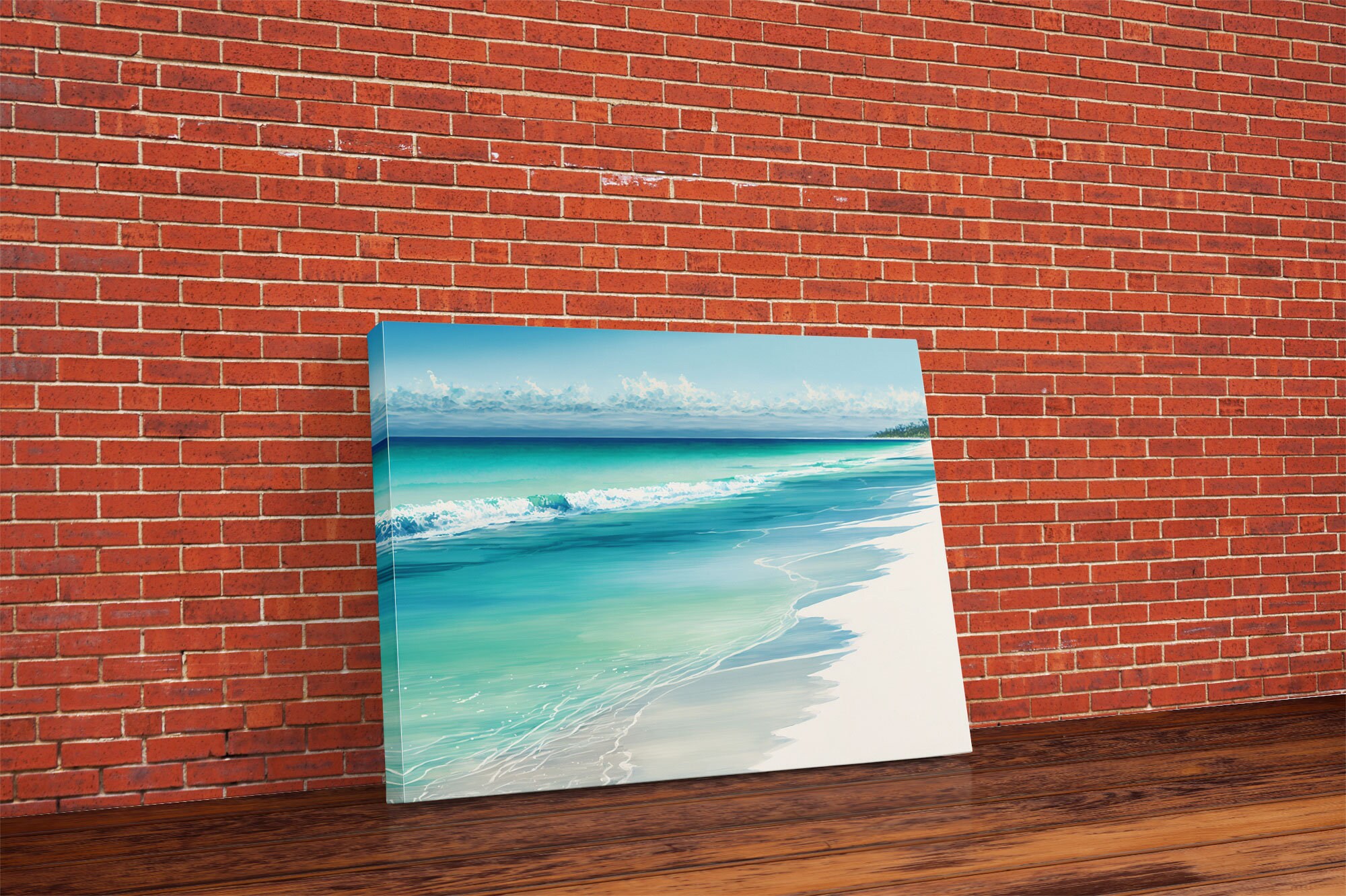 Serene Beach Scene Bora Bora Art Framed Canvas Print - Etsy