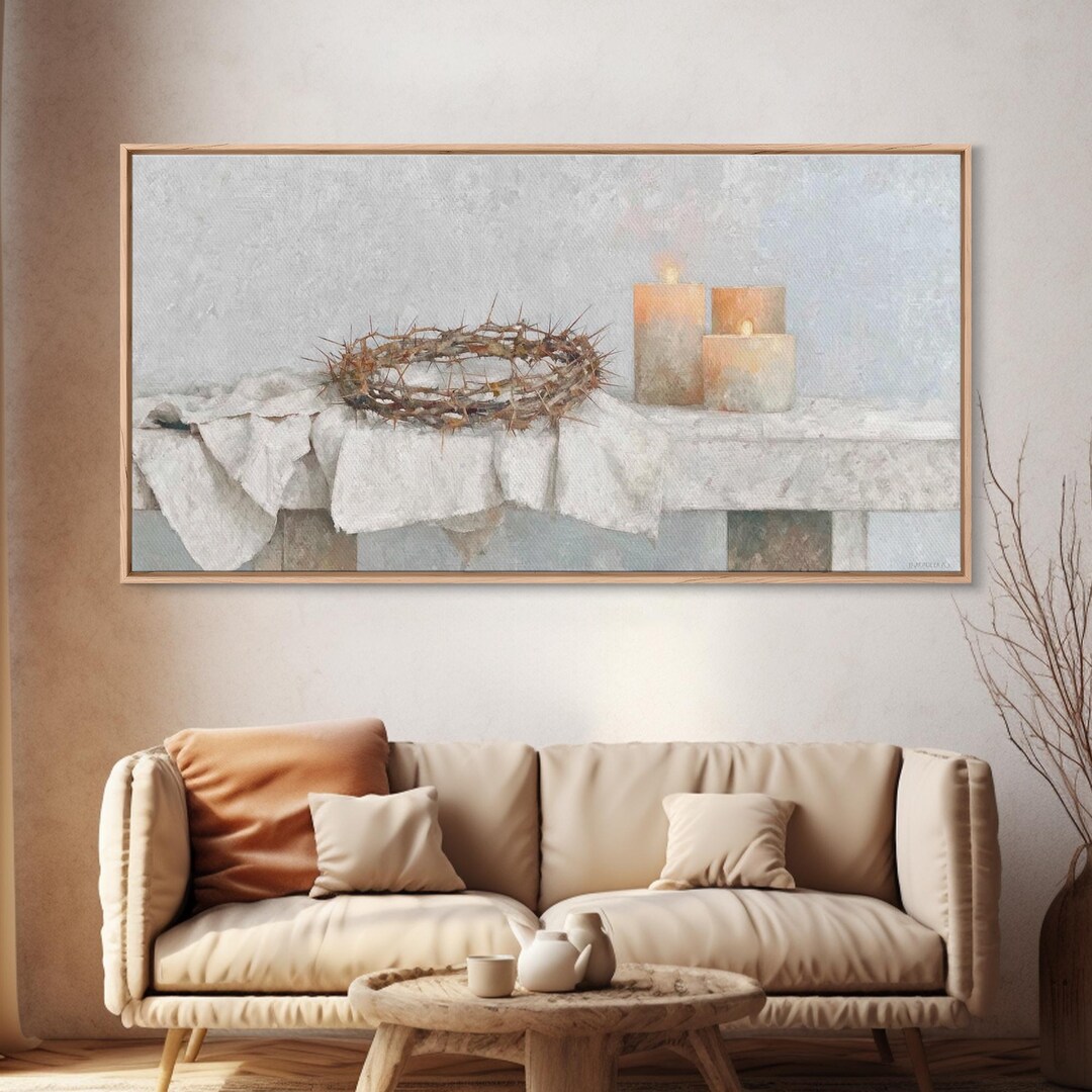 Crown of Mercy - Framed Canvas Print - Christian Wall Art - Christian ...
