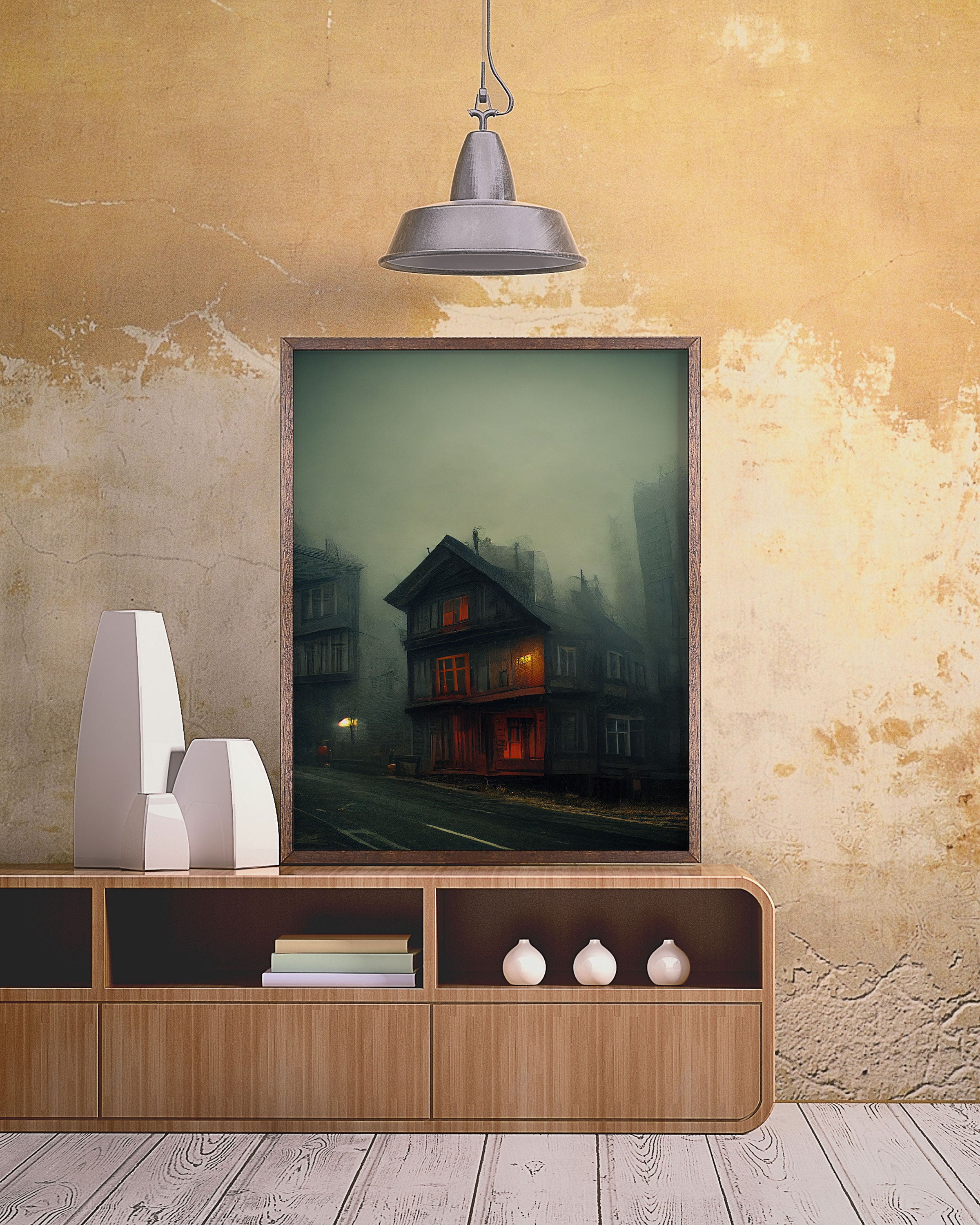 Spooky Gloomy Wall Art Haunted House Art Fine Art Poster - Etsy