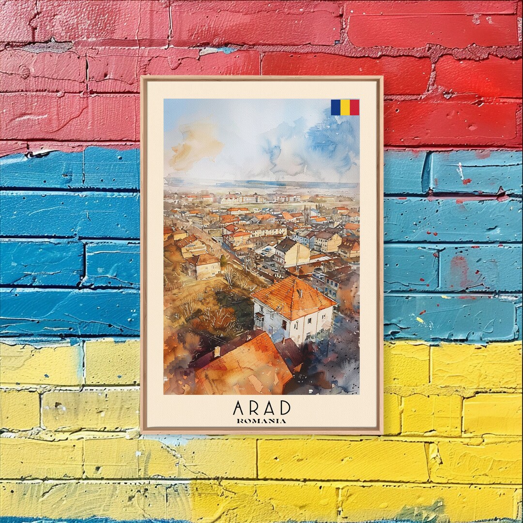 Serene Arad Cityscape, Framed Canvas Print, Ideal for Bedroom Art ...