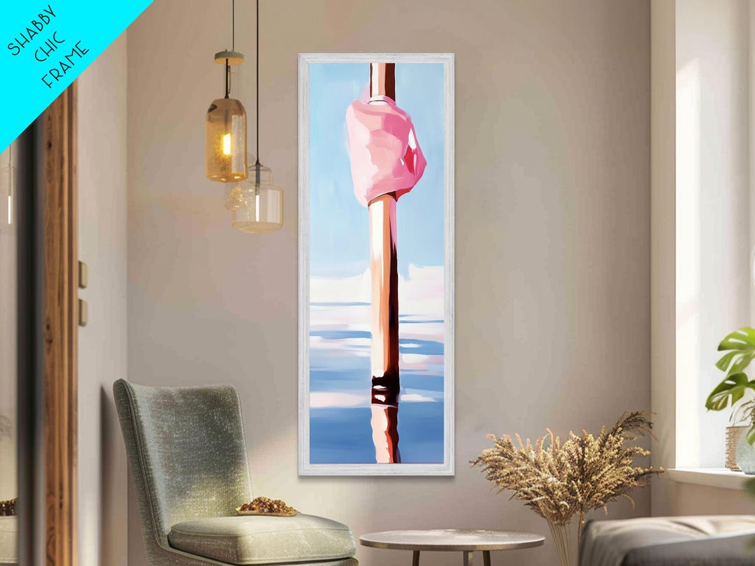 Pink Sunset Reflection, Nature Canvas Print, Minimalist Landscape Art ...
