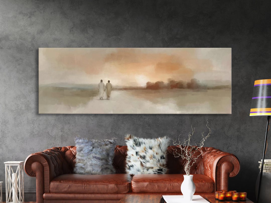 Emmaus Road Peace, Framed Canvas Print, Christian Wall Art, Christian ...