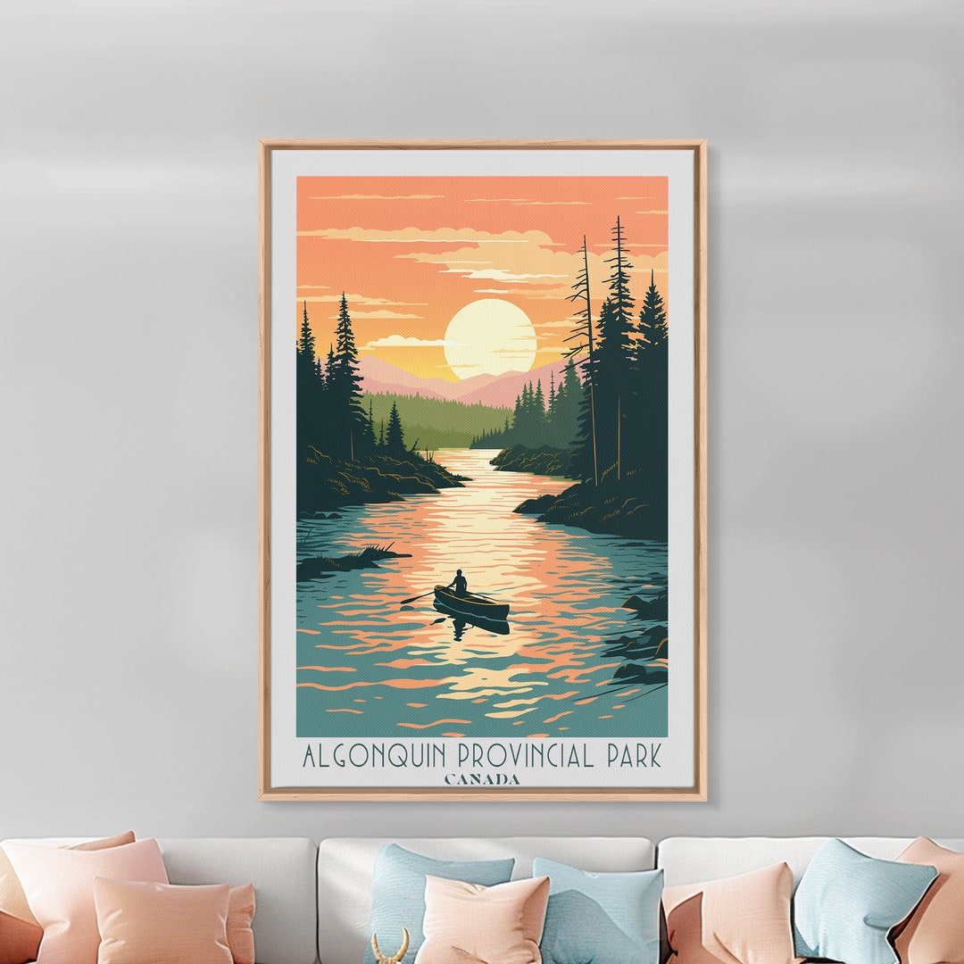 Algonquin Provincial Park Travel Print Wall Art, Original Travel Poster ...