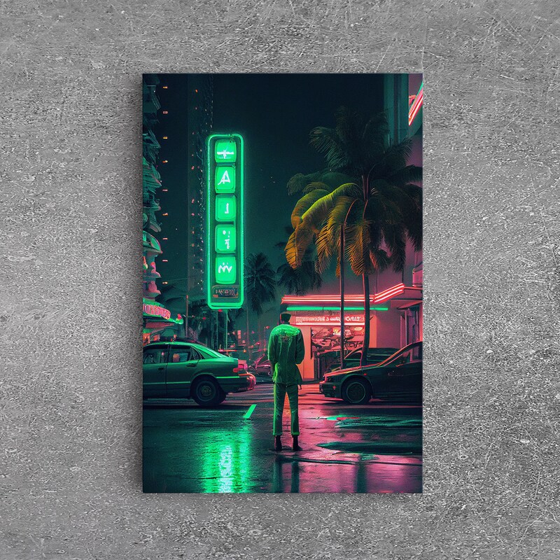 Neon Canvas Art - Etsy