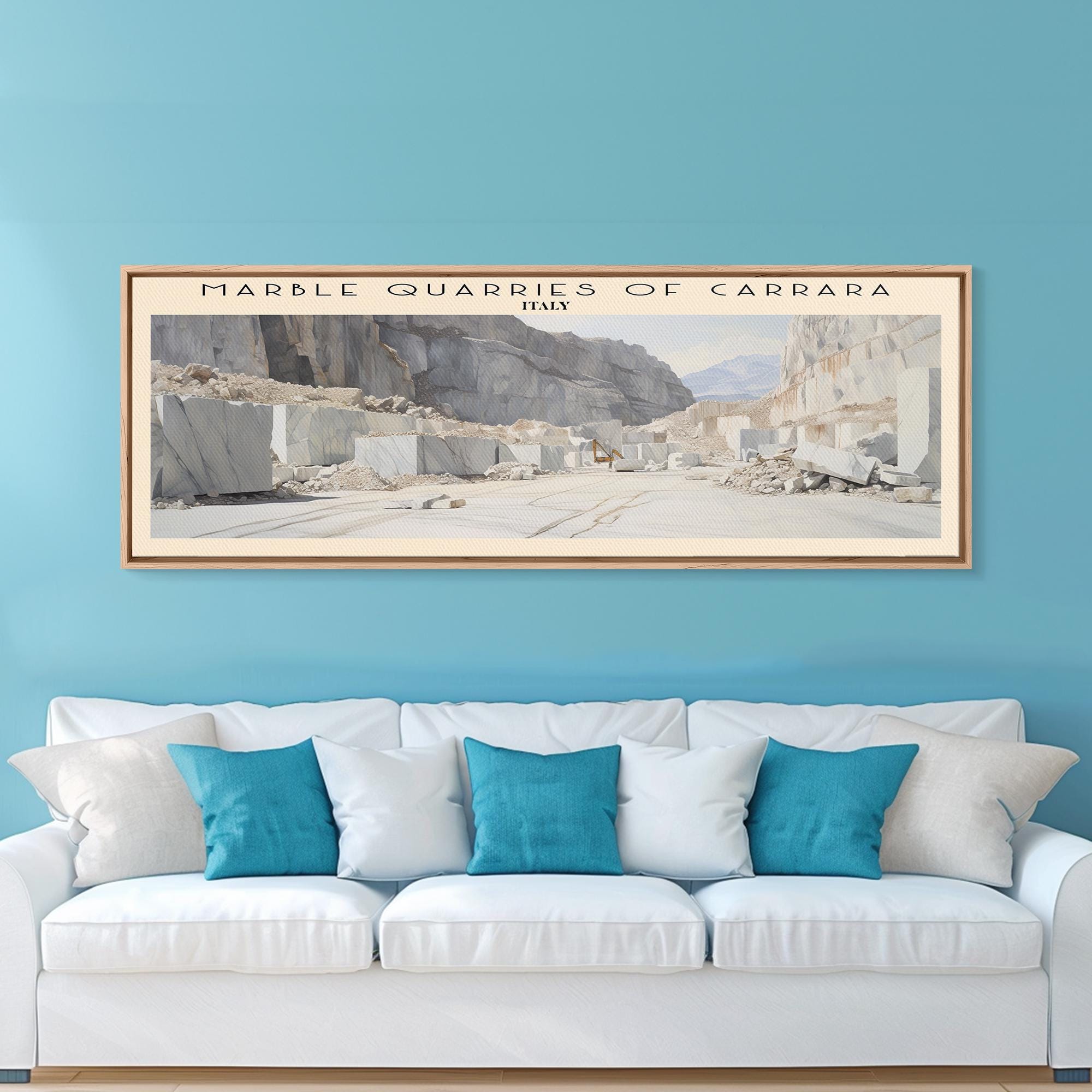 Marble Quarries of Carrara Italy Art | Framed Canvas Print Travel ...