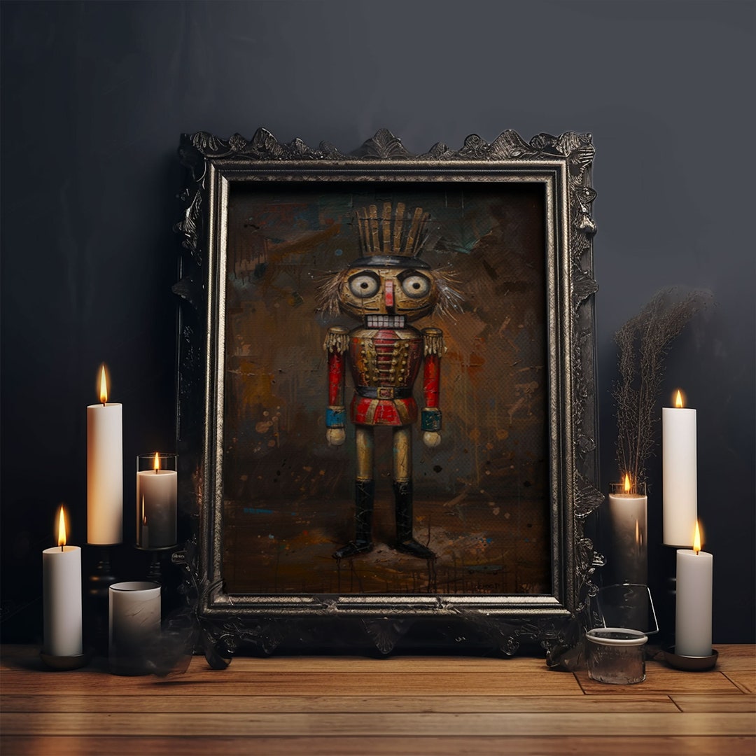 This Nutcracker Has Seen Some Things, Framed Canvas Print, Halloween ...