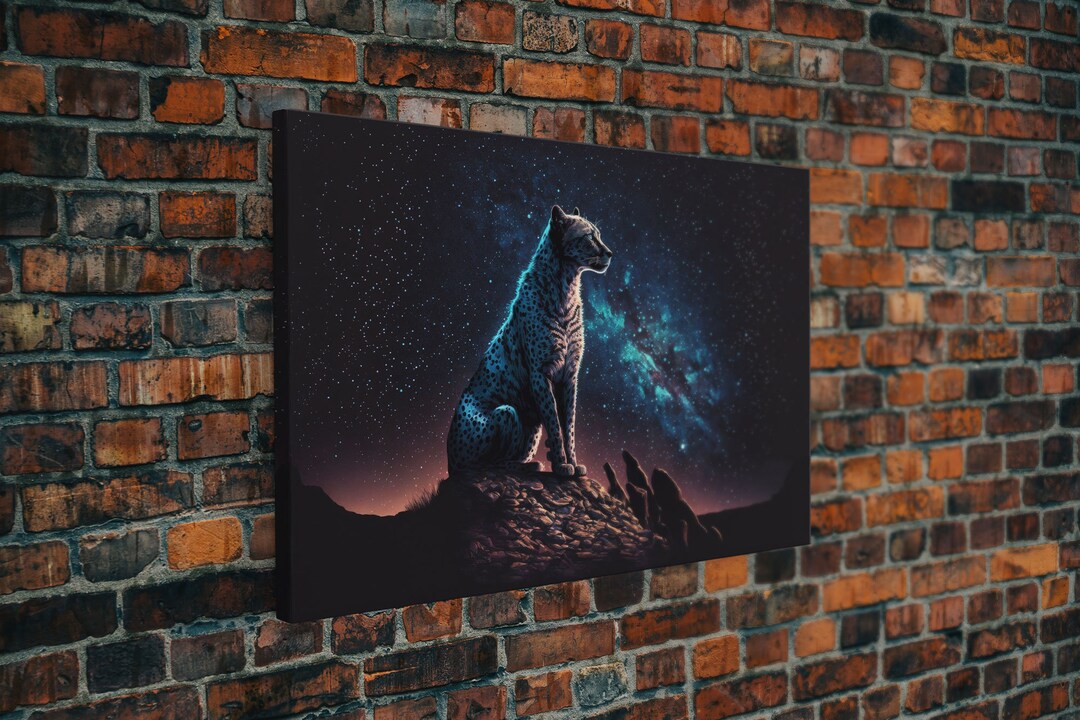 Cheetah Print, Synthwave Animal Prints, Cheetah and a Starry Night Sky ...