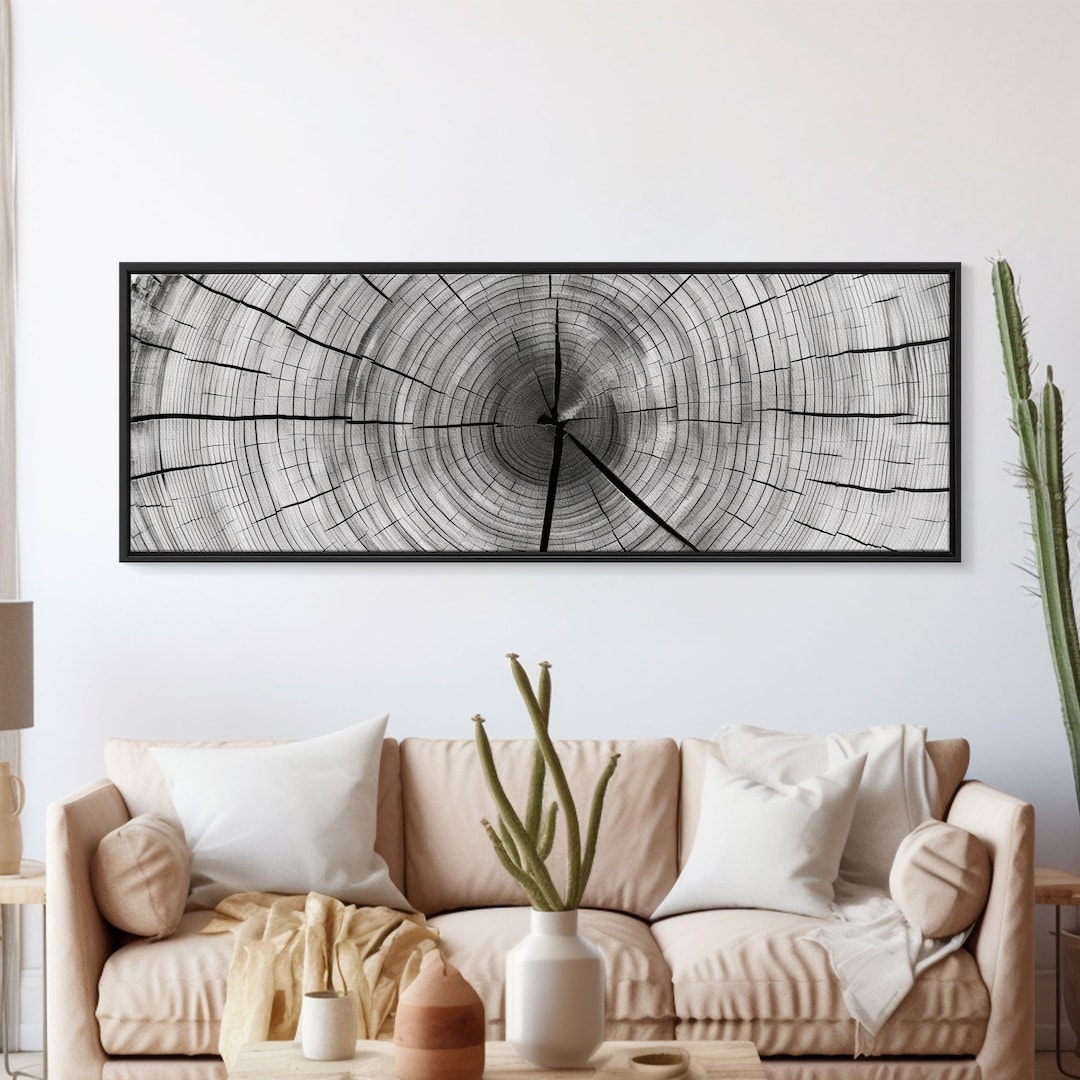 Tree Ring Print, Tree Ring Art, Framed Canvas Print Wall Art, Trree ...