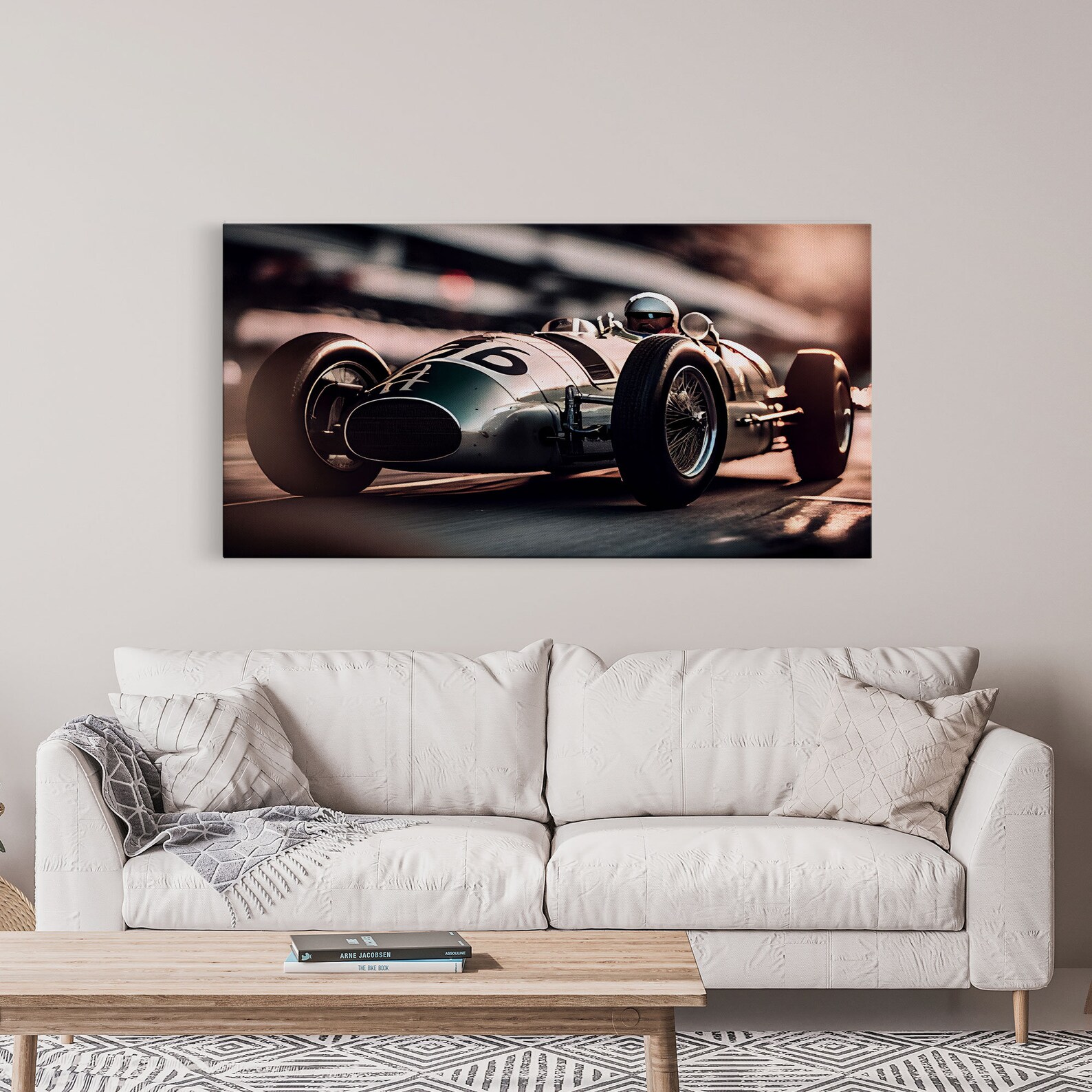 Vintage Race Car Art Racing Art Framed Canvas Print Old - Etsy