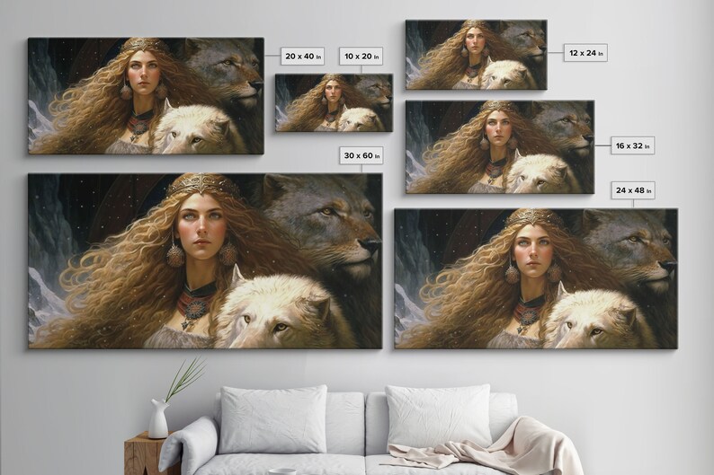 Lady Freya Nordic / Norse Mythology Art Framed Canvas Print - Etsy