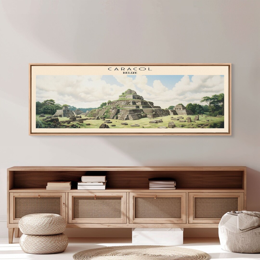 Caracol Travel Art Framed Canvas Print, Belize, Home Decor, Travel ...