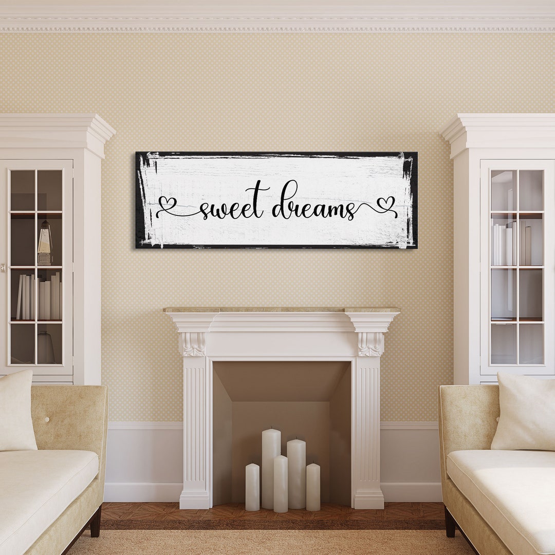 Master Bedroom Sign, Sweet Dreams Canvas Sign, Bedroom Wall Decor, Sign ...