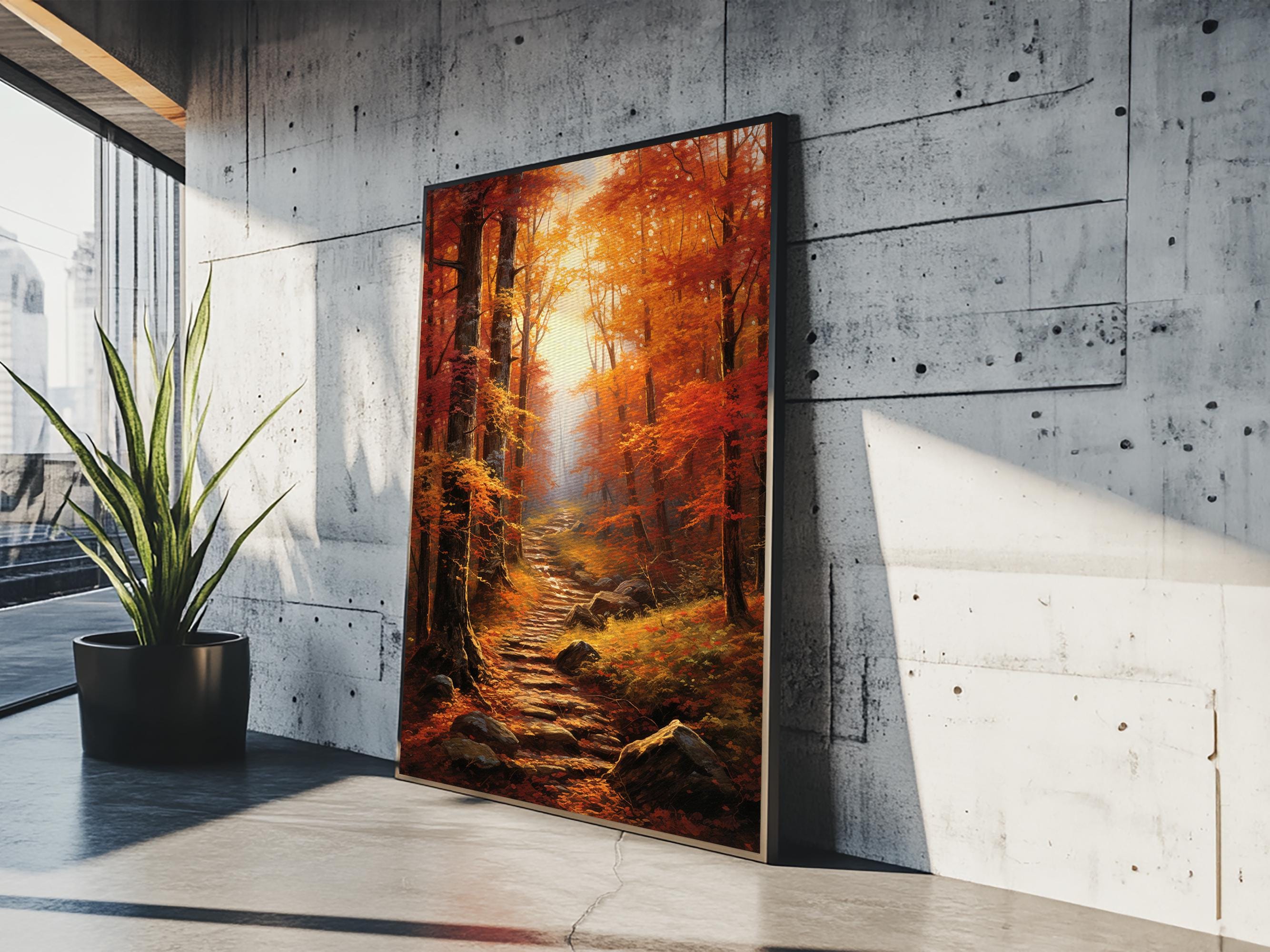 Fall Wall Art, Trees Wall Decor, Forest Wall Art, Canvas Print, Wall ...