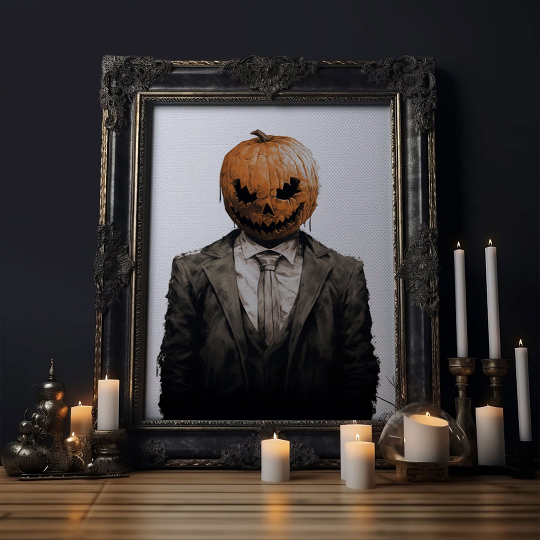 Portrait of Jack the Jack O Lantern Man Vintage Halloween - Etsy