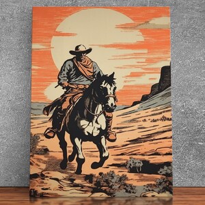 Cowboy Wall Decor, 12x18 Art Print, Equestrian Wall Art, Western Decor ...