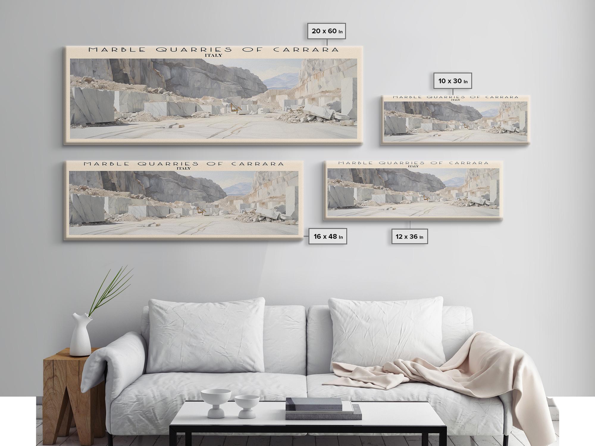 Marble Quarries of Carrara Italy Art | Framed Canvas Print Travel ...