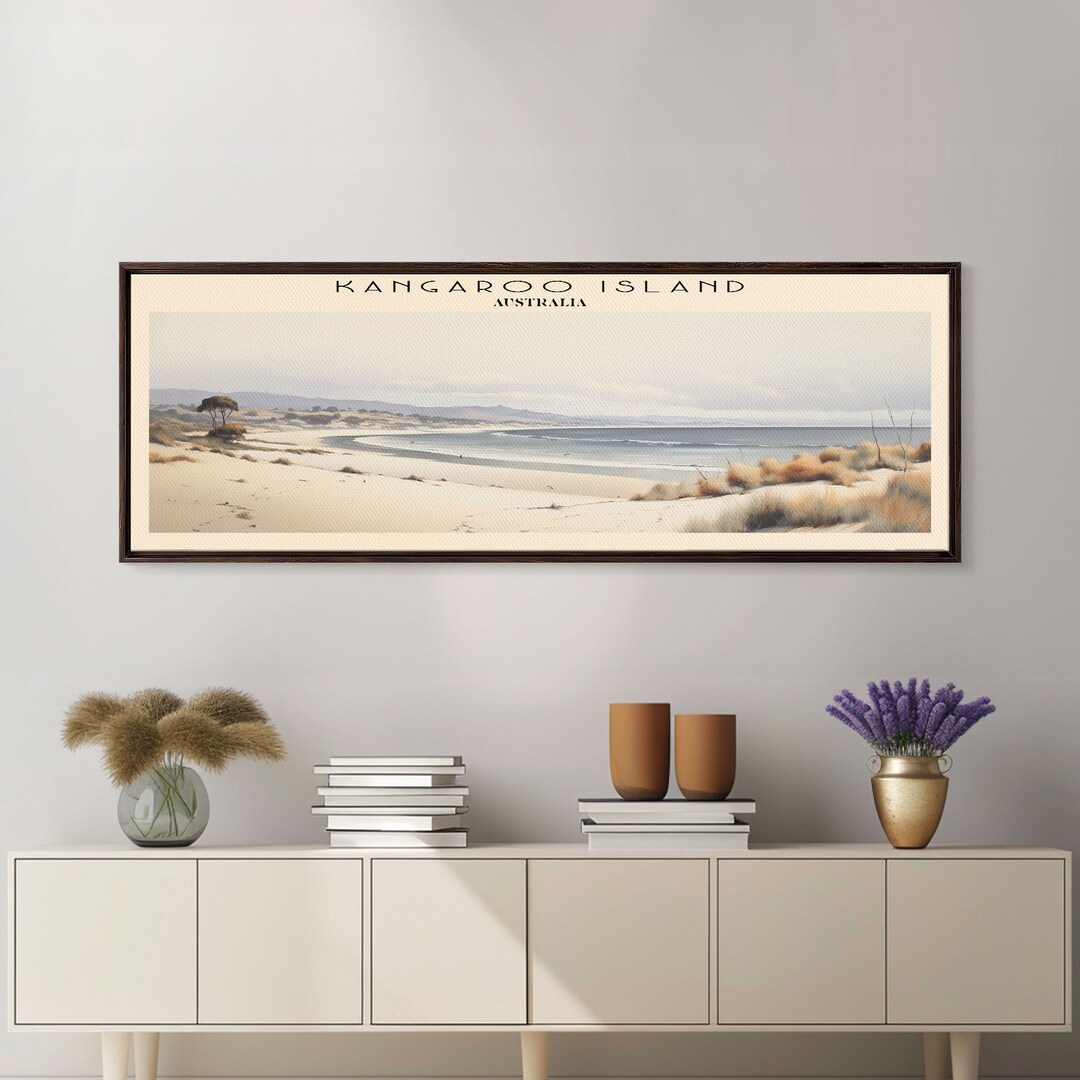 Kangaroo Island Australia Travel Poster Print, Framed Canvas Print ...