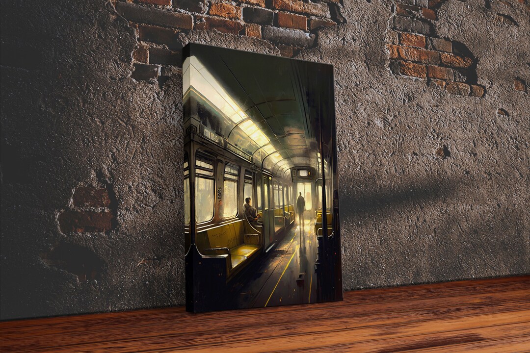 Still Life on a Subway Train Art Framed Canvas Print - Etsy