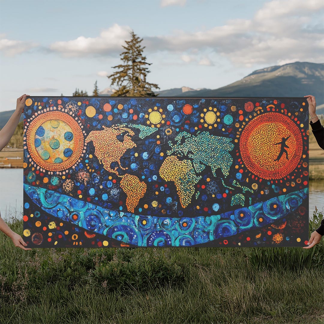 Creation of the World Biblical Scene Extra Large Christian Wall Art ...